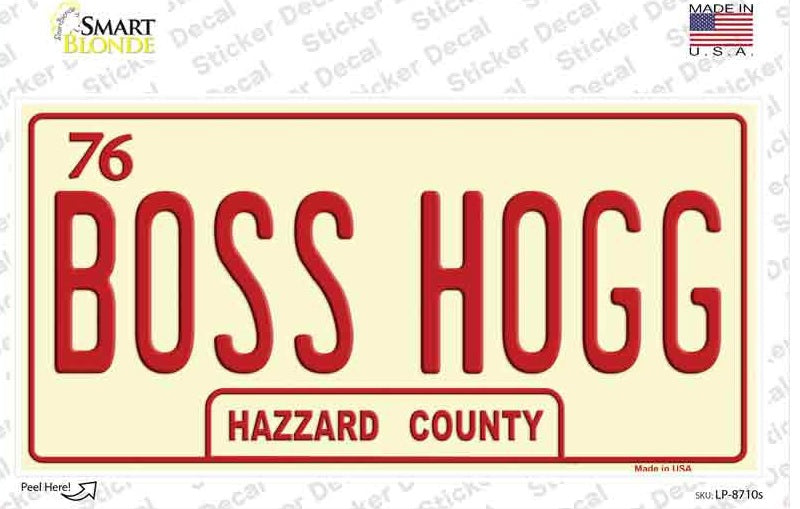 Boss Hogg Dukes Of Hazard Novelty Bumper Sticker – Inundatio.com